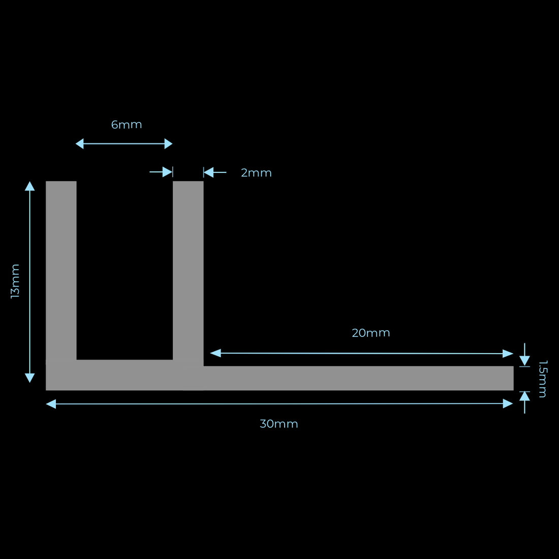 Flex Extreme Tiled-in Channel Bendy (20mm) – ORKO Lighting